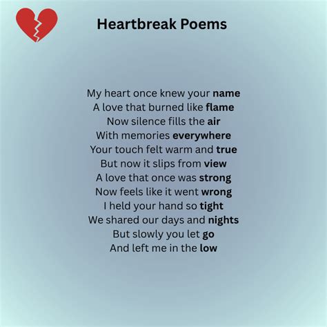 Heartbreak Poems That Capture Lost Love And Memories