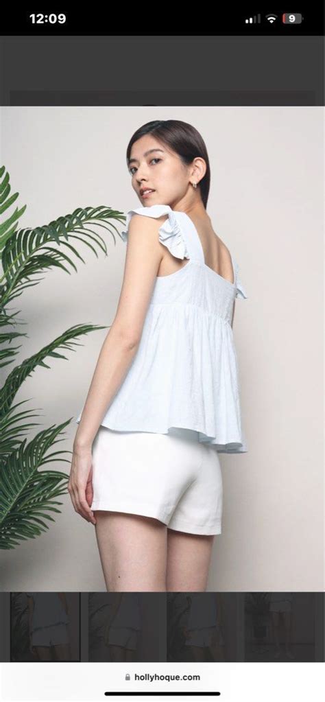 Hollyhoque Flutter Top Womens Fashion Tops Blouses On Carousell