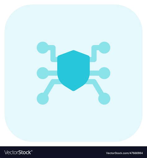 Cyber Protected A Digital Security Royalty Free Vector Image