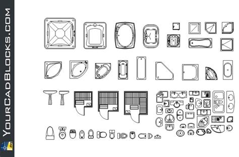 Bathroom Cad Blocks Dwg Free Cad Model 2d Cad