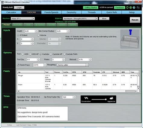 G Wizard CNC Speeds And Feeds Calculator For Milling Machines