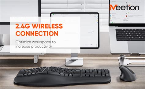 Meetion Ergonomic Wireless Keyboard And Mouse Ergo Keyboard With Vertical Mouse
