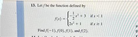 solved 13 let f be the function defined by h 2 f x 10