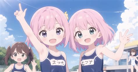 スクール水着 スク水遊び 小鳥遊よもぎのマンガ 白スク水 百合 中学生 Pixiv