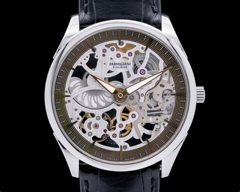 57035 Parmigiani Tonda 1950 Stainless Steel Skeleton Dial 40mm