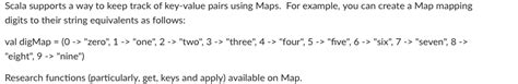 Solved Scala Supports A Way To Keep Track Of Key Value Pairs