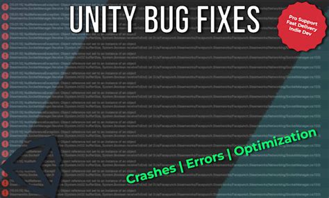 Fix Unity Bugs Errors Crashes Performance Issues Fast By Puremaskdev