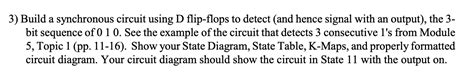 Solved Build A Synchronous Circuit Using D Flip Flops To Chegg