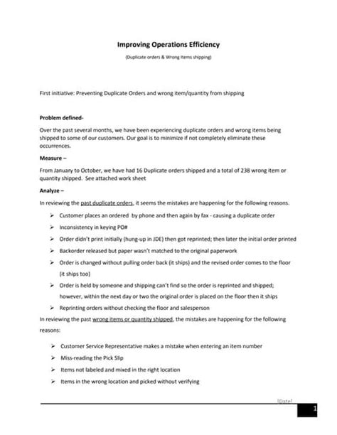 Improving Operations Efficiency Issue 1 Doc Logistics Business
