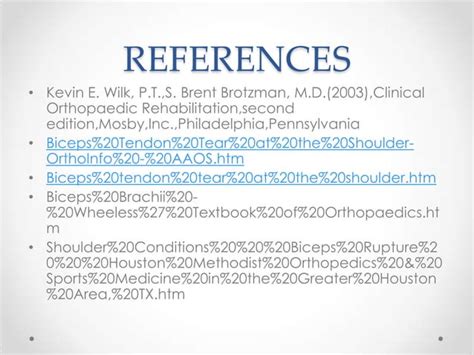 Biceps Tendon Rupture And Physiotherapy Management Pptx