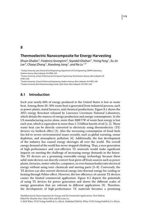 PDF Thermoelectric Nanocomposite For Energy Harvesting