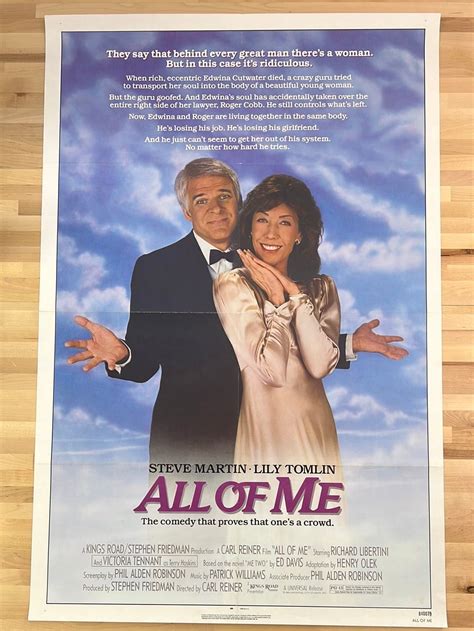 All Of Me 1984 Movie Poster Original Steve Martin Comedy Films