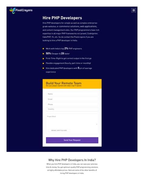 Php Developers For Hire From Pixelcrayons Work With Indias Top 2 Php