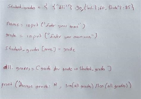 Solved Dictionary Python Code Results In An Error Correct Chegg