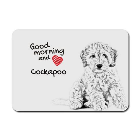 Cockapoo A Computer Mouse Pad Sketch Style Graphic With A Dog