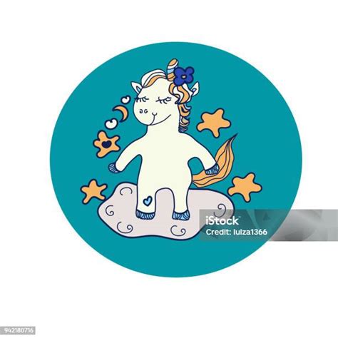 귀여운 유니콘 인사말 카드입니다 마법의 유니콘 벡터 포스터 T 셔츠에 대한 스톡 벡터 아트 및 기타 이미지 T 셔츠 개념 귀여운 Istock