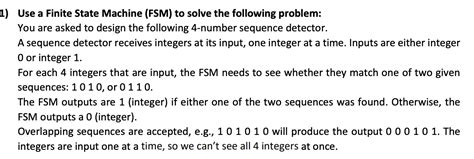Solved Use A Finite State Machine FSM To Solve The Chegg