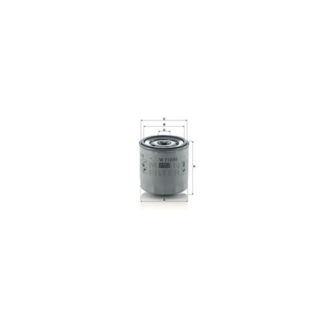 Oliefilter W 712/95 Mann voor o.a. AUDI, CUPRA, SEAT, SKODA, VOLKSWAGEN ...