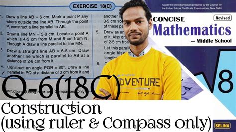 Exercise 18c Questions 6 Chapter 18 Construction Class 8 Icse