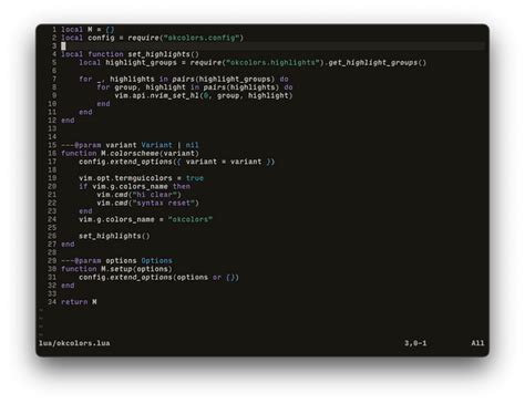 Okcolorsnvim An Ok Colorscheme Rneovim