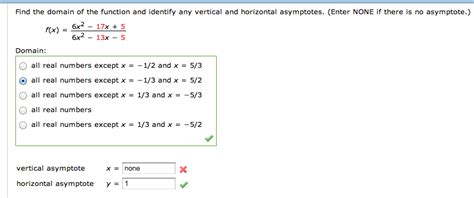 Solved Find The Domain Of The Function And Identify Any Chegg