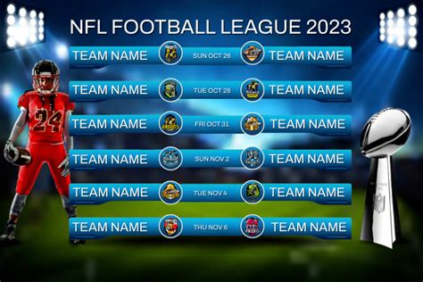 Nfl Team Schedule Poster Template Postermywall