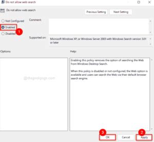 How To Disable Search The Web Option In Windows Taskbar Search