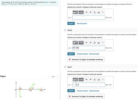 Solved Three Objects A B And C Are Moving As Shown In The Chegg Com
