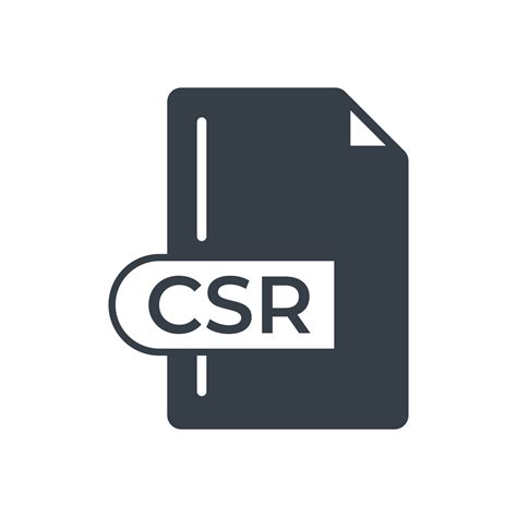 CSR File Format Icon CSR Extension Filled Icon Vector Art At Vecteezy