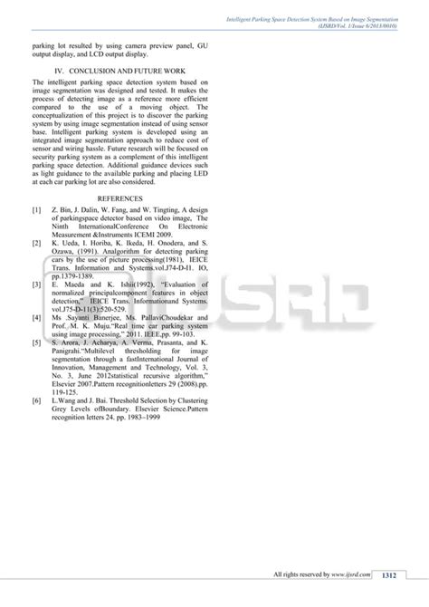 Intelligent Parking Space Detection System Based On Image Segmentation Pdf
