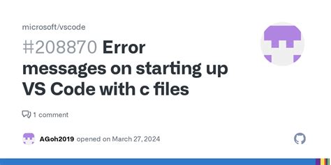 Error Messages On Starting Up Vs Code With C Files · Issue 208870 · Microsoftvscode · Github