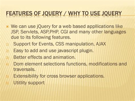 What Is Jquery And Use Cases Of Jquery