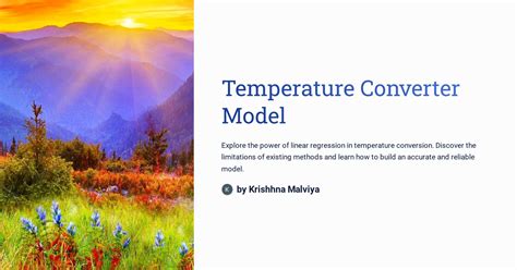 Temperature Converter Model