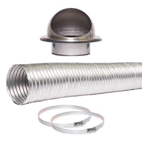 Sirius 200mm Ducting Kit With Domed Vent For Extraction Through An Ext