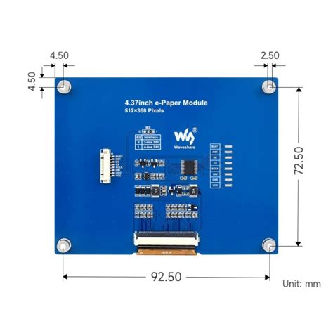 waveshare 4 37 inch spi e ink e paper display g 4 colors ws 23153