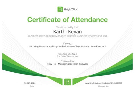 Karthi Keyan P On Linkedin Cybersecurity Certification Radware Networksecurity…