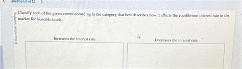 solved question 8 ﻿of 12classify each of the given events