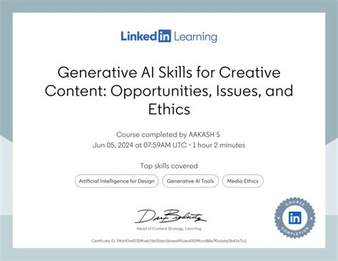 aakash s on linkedin certificate of completion