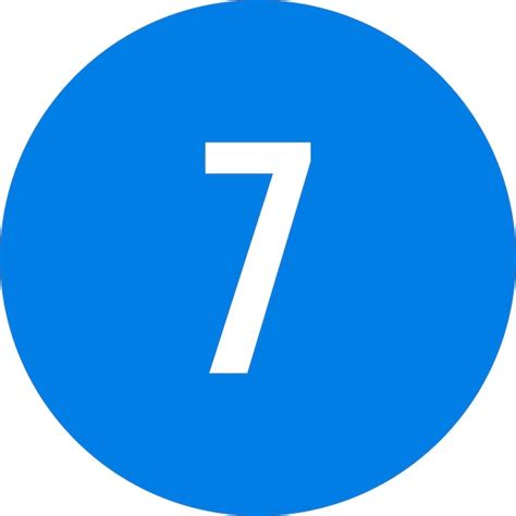 블루 라운드 숫자 아이콘 프리미엄 벡터