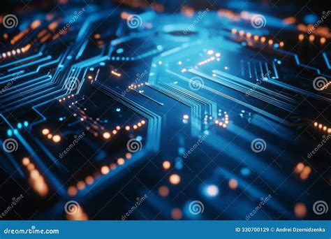 An Abstract Blue Hi Tech Grid Pattern With Abstract Digital Futuristic Grid Lines Stock Image