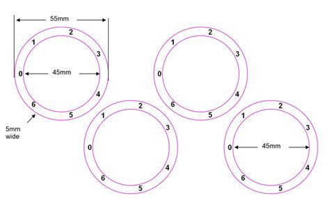 Stove Cooker Hob Dial Knob Numbers 1 6 Clockwise With Left Facing Zer