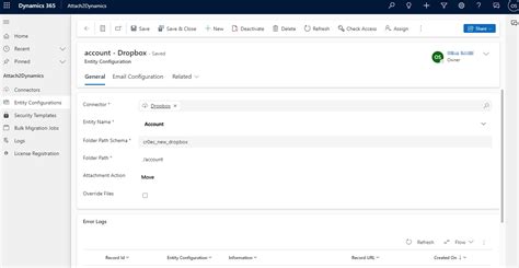 Entity Configuration Dynamics 365 Crm Apps