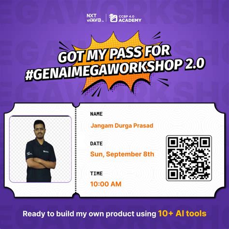 Jangam Durga Prasad On Linkedin Genaimegaworkshop Nxtwave Ccbpian Niat Ai Genai Chatgpt