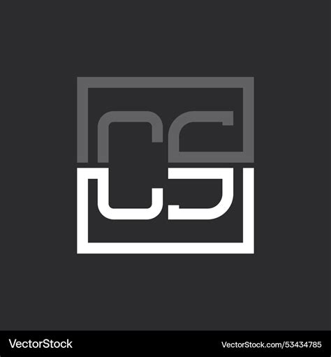 Creative Modern Minimalist Cs Letter Logo Design Vector Image