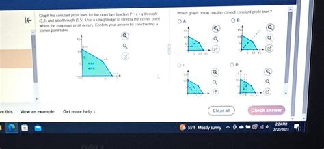 Solved Graph The Constant Profit Lines For The Objective