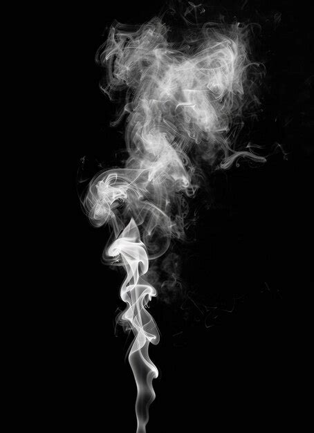 White Smoke Rising Premium Ai Generated Image