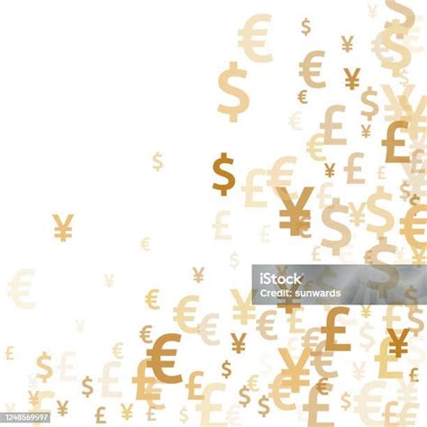유로 달러 파운드 엔 금 기호는 돈 벡터 배경을 흩어 투자 배경 통화 10 센트에 대한 스톡 벡터 아트 및 기타 이미지 10