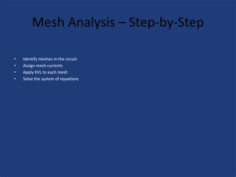 Circuit Analysis Methods Mesh Nodal Superposition Step By Step