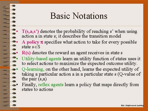 Reinforcement Learning Introduction Passive Reinforcement Learning Temporal Difference