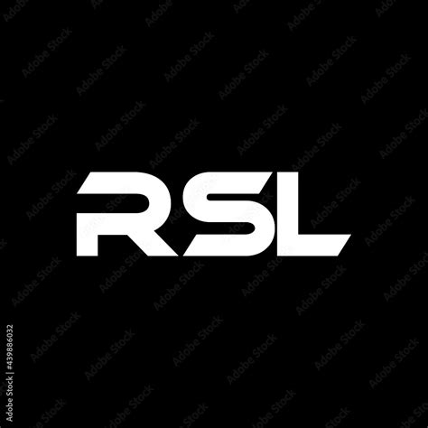 vecteur stock rsl letter logo design with back background in